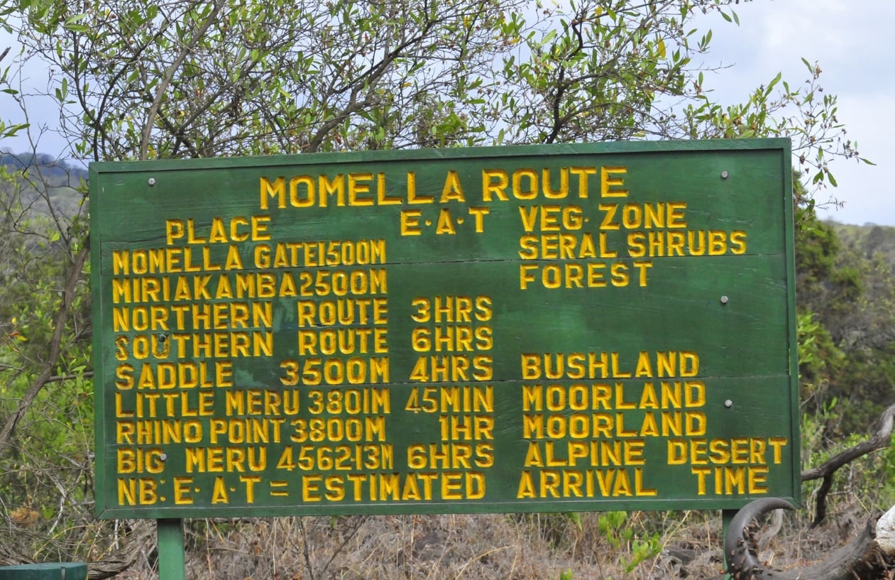 Climbing Mount Meru in 3 days (1/3) | Momella Gate (1,580 m/5,183 ft ...